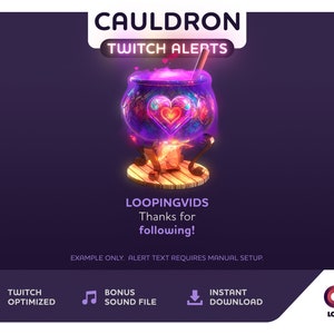 Cauldron Twitch Alerts: Animated Stream Overlay (digital Download) - Etsy