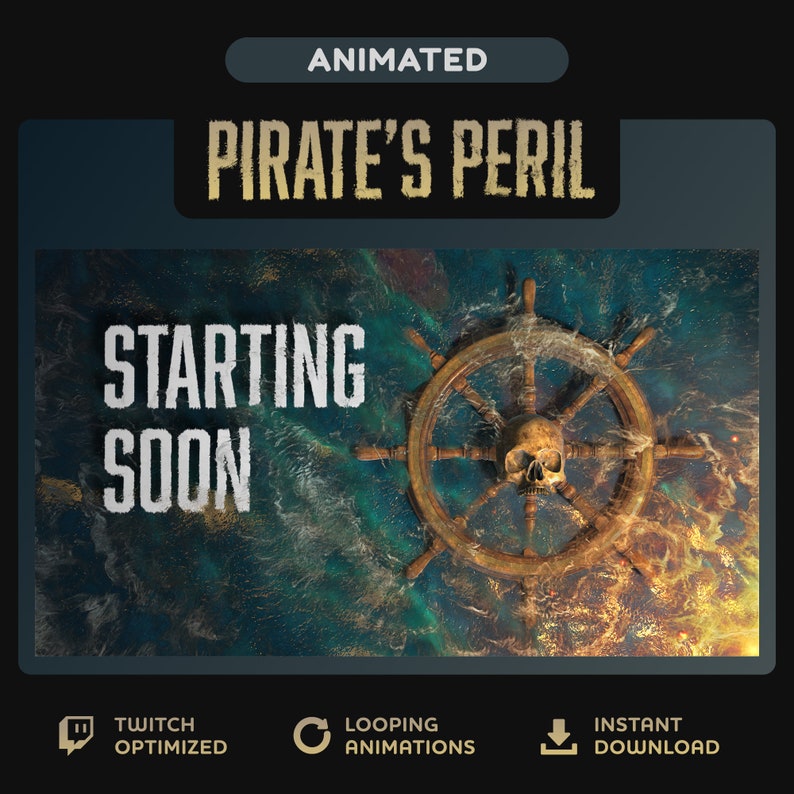 Animated Twitch Screens: Pirate's Peril - Etsy