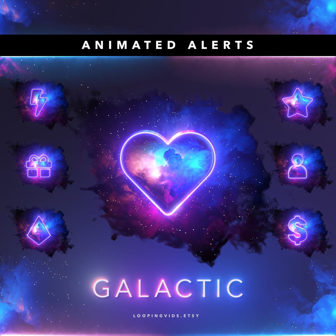 Galactic Animated Twitch Alerts: Stream Overlay (digital Download) - Etsy