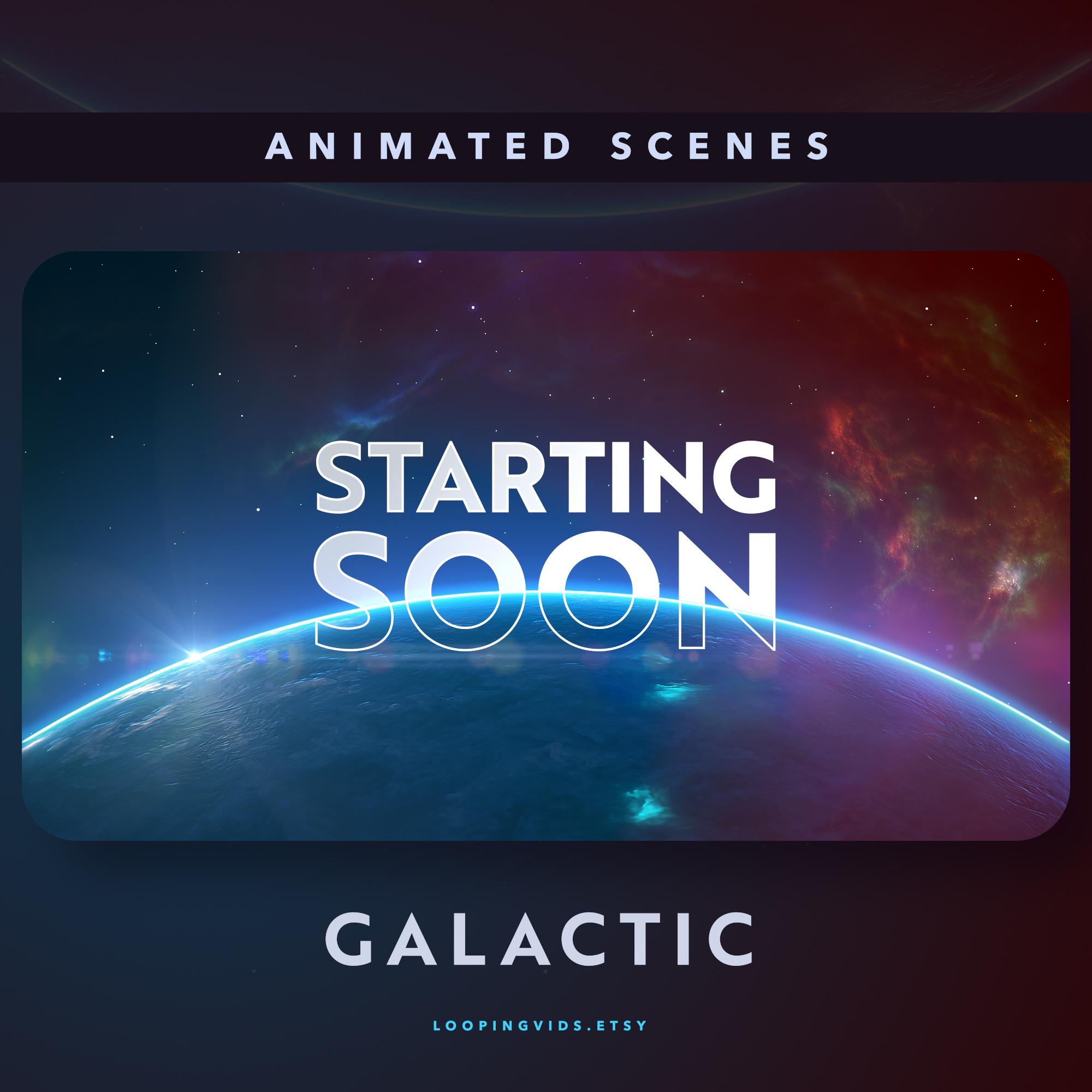 GALACTIC Animated Backgrounds for Twitch Streaming - Looping Space ...