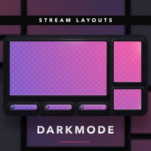Dark Mode Stream Layout Pack: Twitch & Youtube Overlays (PNG) - Etsy