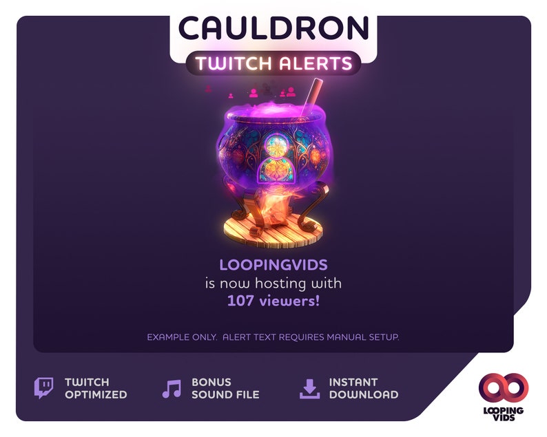 Cauldron Twitch Alerts: Animated Stream Overlay (digital Download) - Etsy
