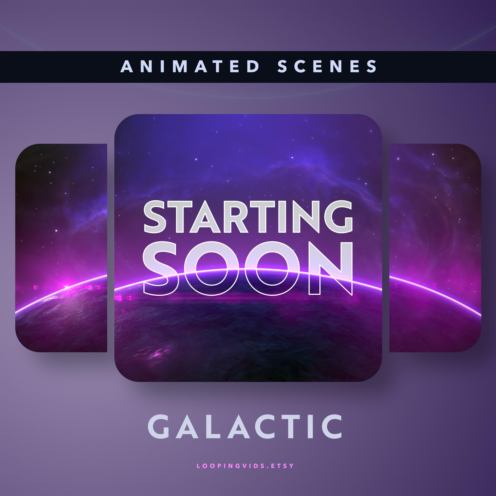 Animated Galactic Twitch Backgrounds: Looping Space Scenes (digital ...