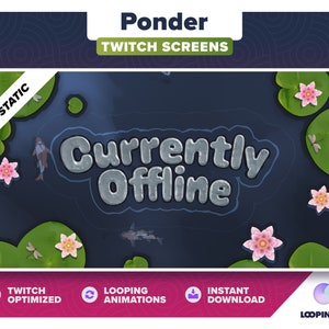 Twitch Overlays: Ponder- Animated Screens - Etsy