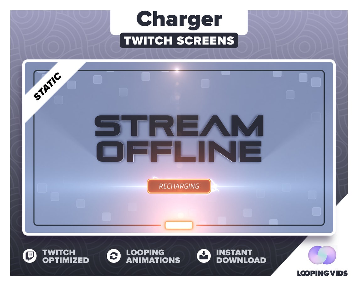 Twitch Overlays: Charger Animated Screens - Etsy