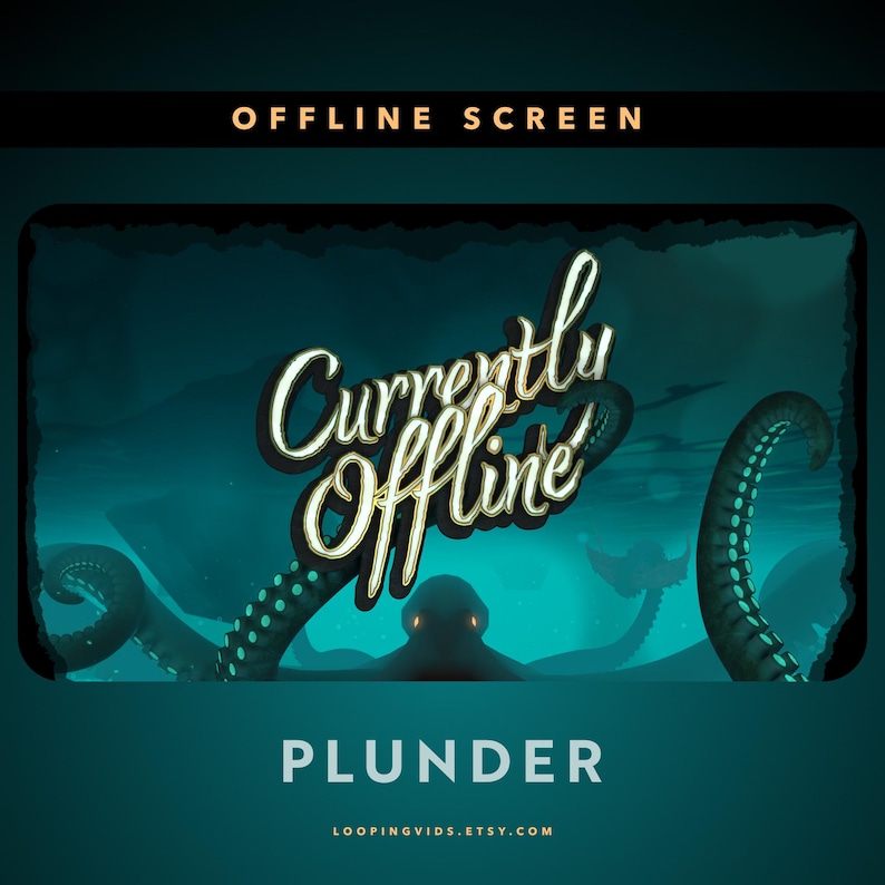 Pirates Plunder Animated Twitch Screens: Kraken Underwater Stream ...