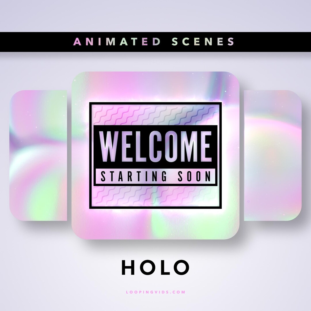 Twitch Overlays: HOLO- Animated Screens - Etsy