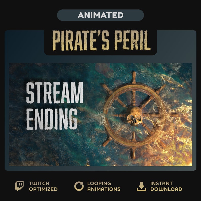 Animated Twitch Screens: Pirate's Peril - Etsy