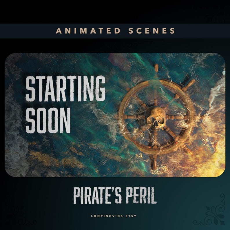 Animated Twitch Screens: Pirate's Peril - Etsy