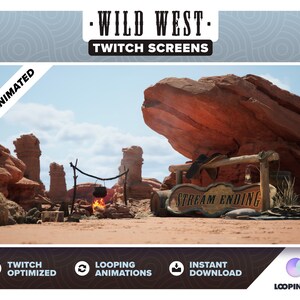 Twitch Overlays: Wild West Animated Screens - Etsy