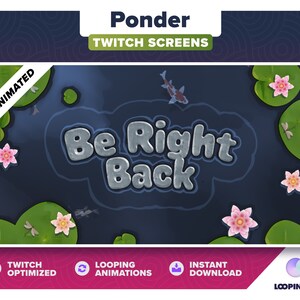 Twitch Overlays: Ponder- Animated Screens - Etsy