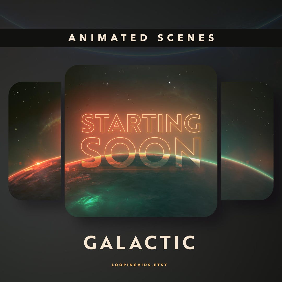 GALACTIC Animated Backgrounds for Twitch Streaming - Looping Space ...