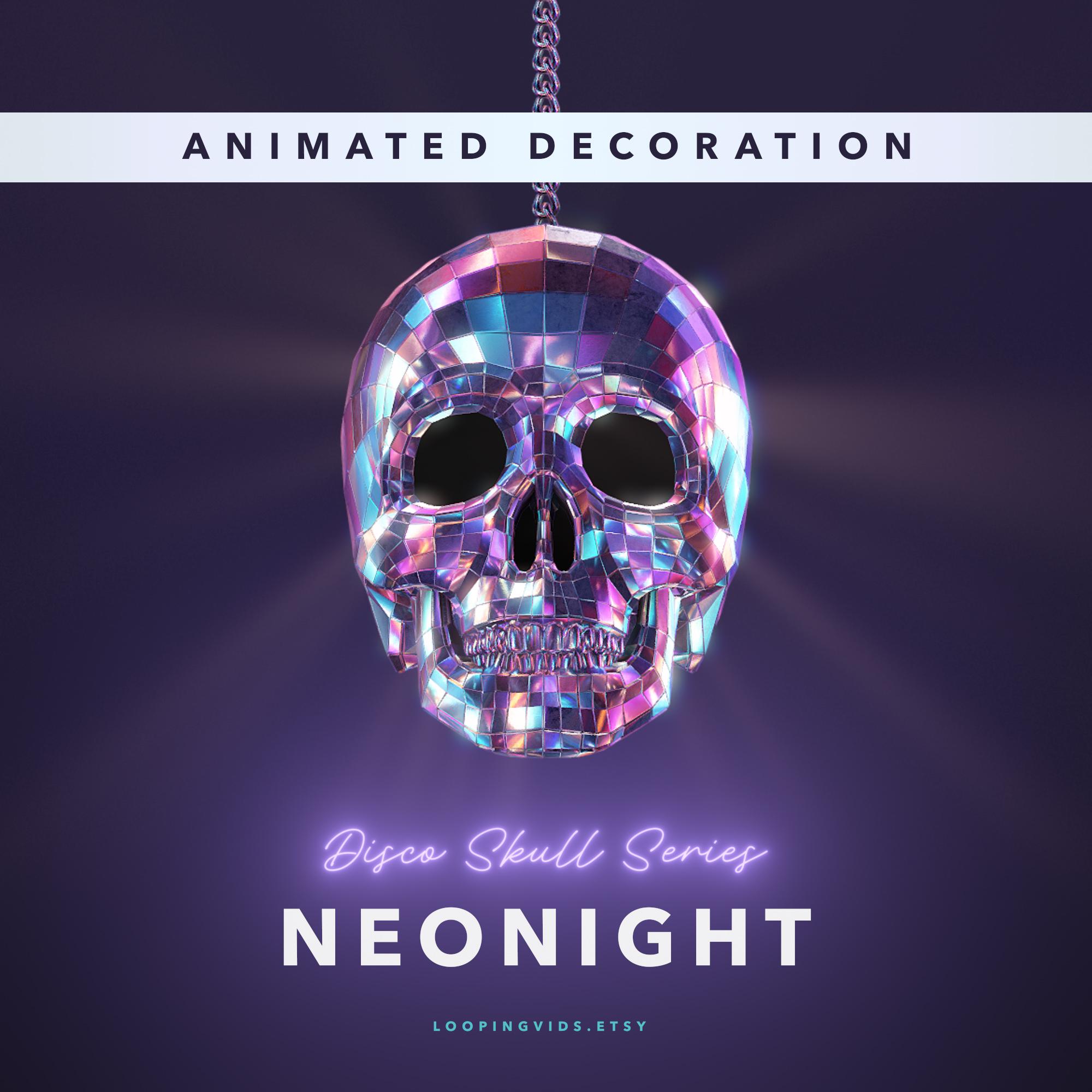 Animated Disco Ball Skull Stream Decoration (digital Download) - Etsy