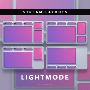 16 Layouts for Twitch & Youtube Streaming: Light Mode | Fullscreen ...