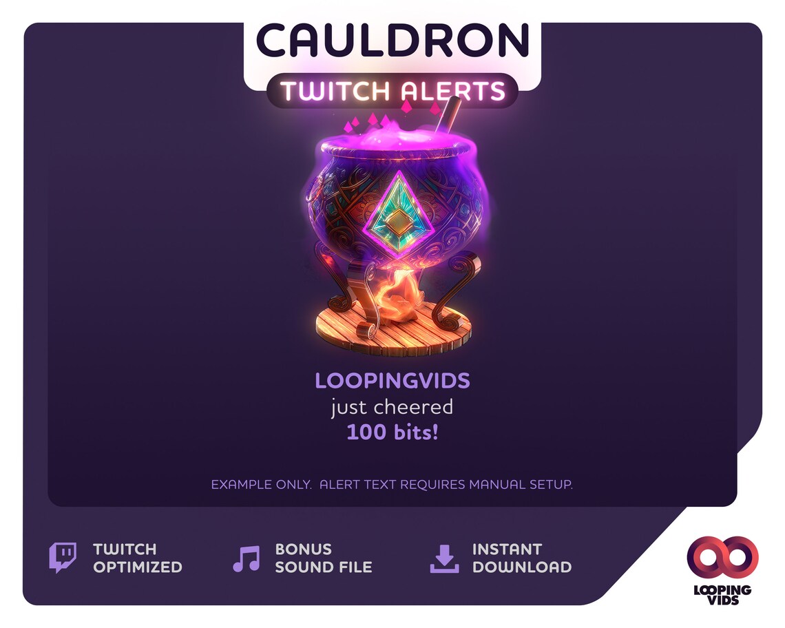 Cauldron Twitch Alerts: Animated Stream Overlay (digital Download) - Etsy