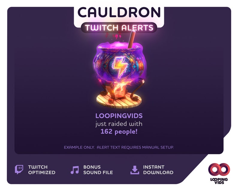 Cauldron Twitch Alerts: Animated Stream Overlay (digital Download) - Etsy