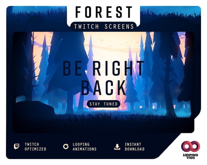 Twitch Overlays: Forest - Animated Screens - Etsy Canada