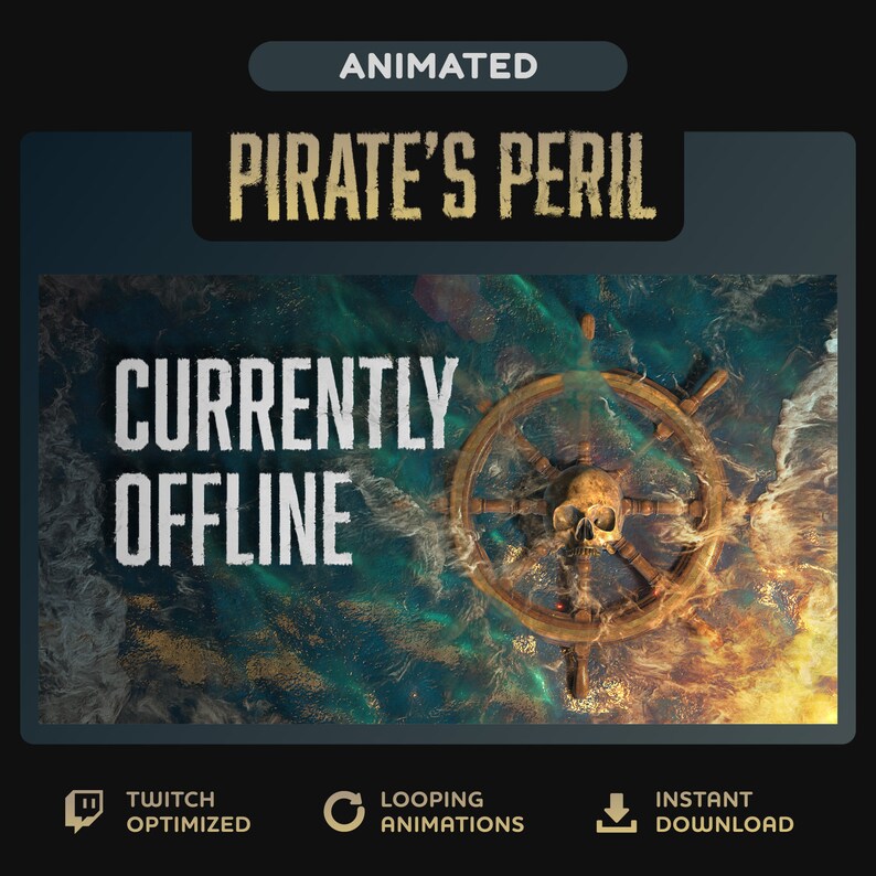 Animated Twitch Screens: Pirate's Peril - Etsy