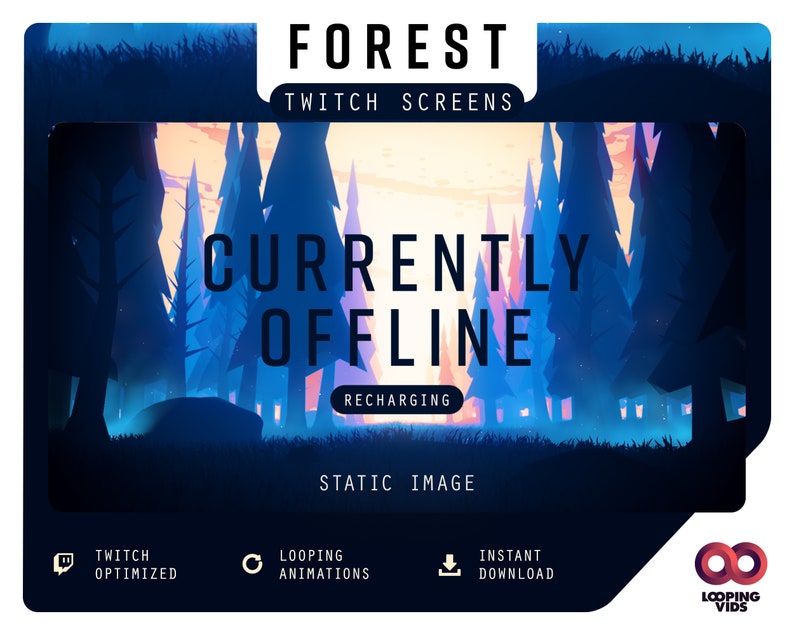 Twitch Overlays: Forest - Animated Screens - Etsy Canada