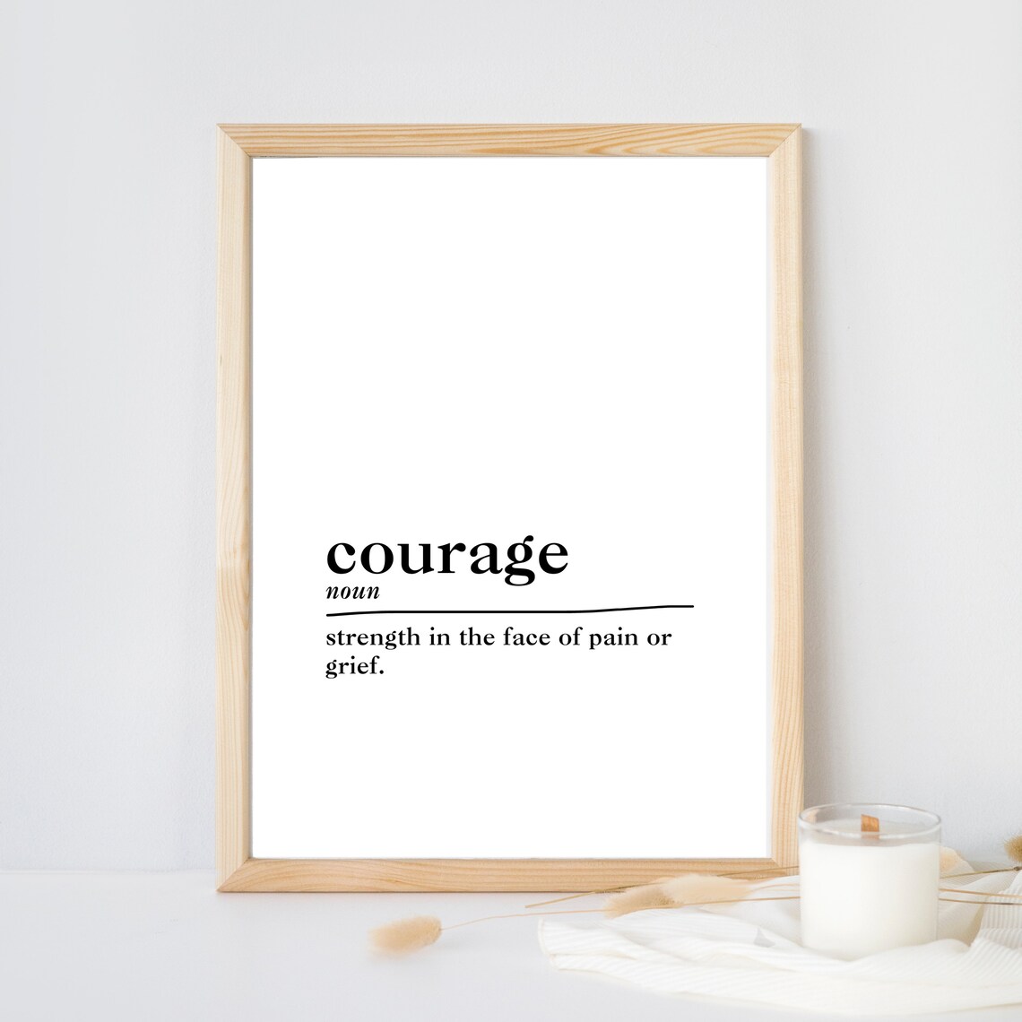 Courage, Wall Art, Wall Hanging, Wall Decor, Minimalistic, Aesthetic ...