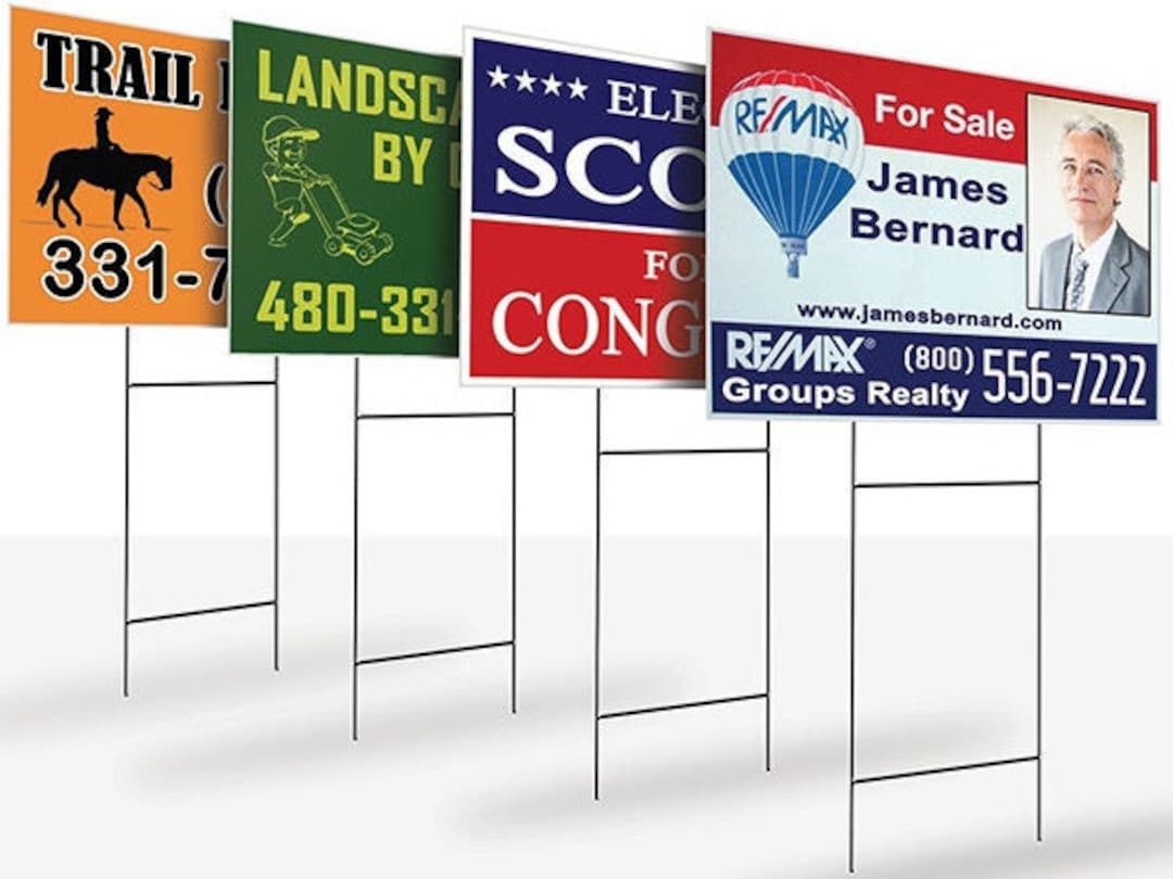 Custom YARD SIGNS and H-stake_ Deluxe Signicade A-frame_a-frame Signs ...