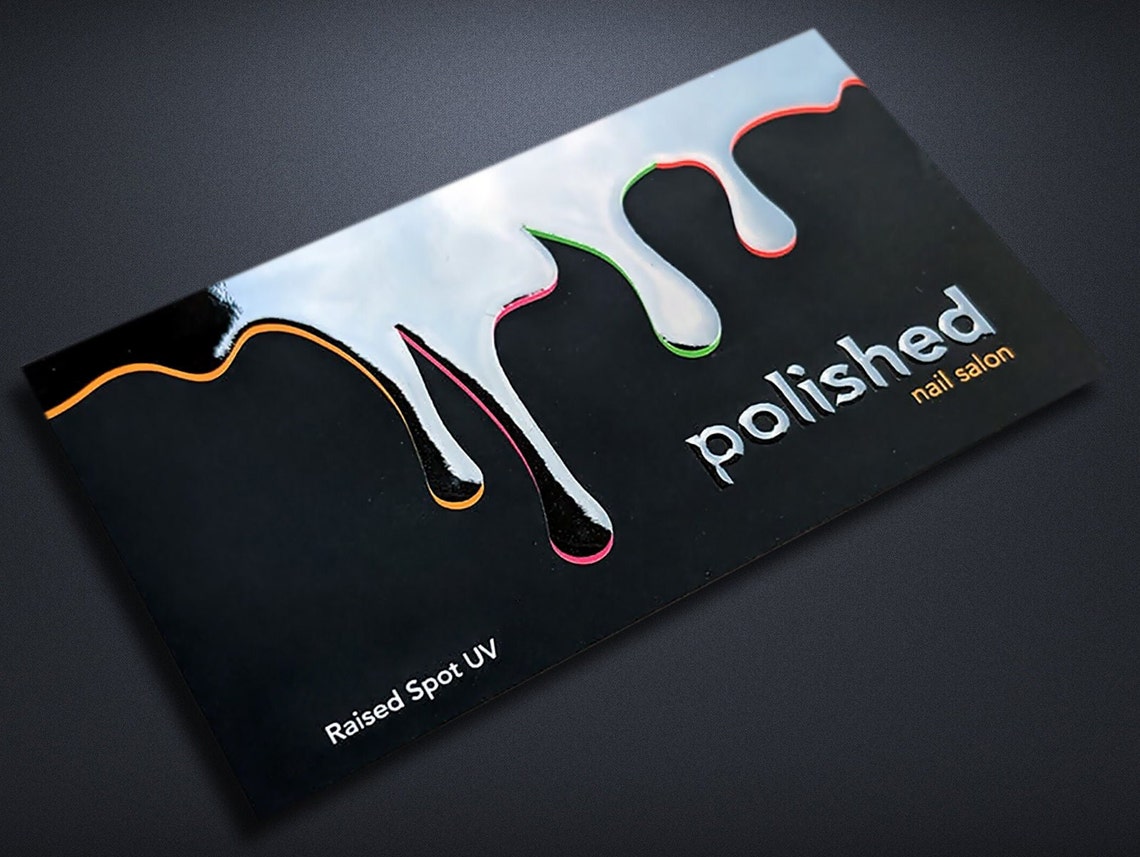 Raised Gloss Business Card Custom Business Card Custom Design Free ...