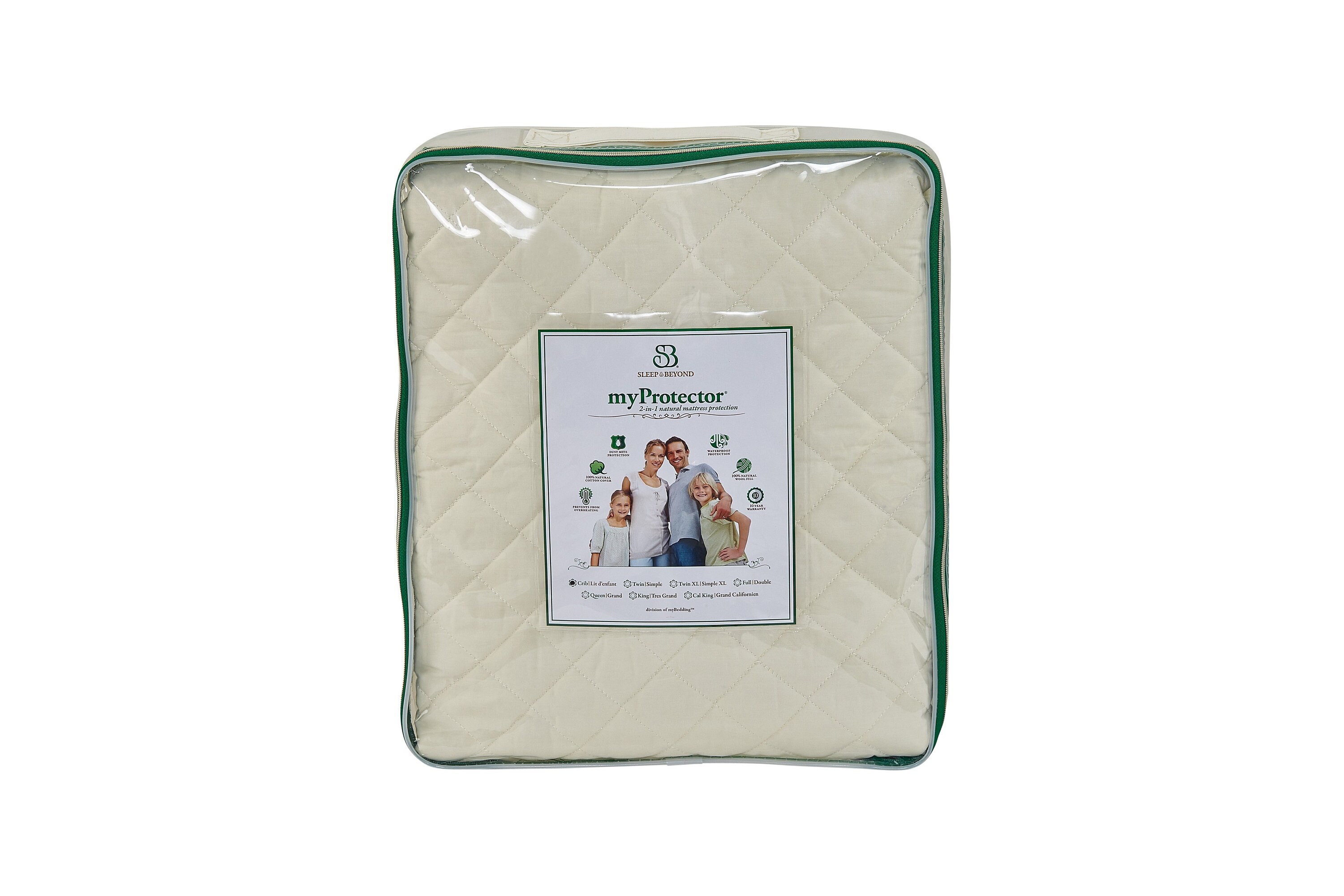Myprotector®, 2-in-1 Ultimate, Washable Wool Filled Waterproof Mattress ...