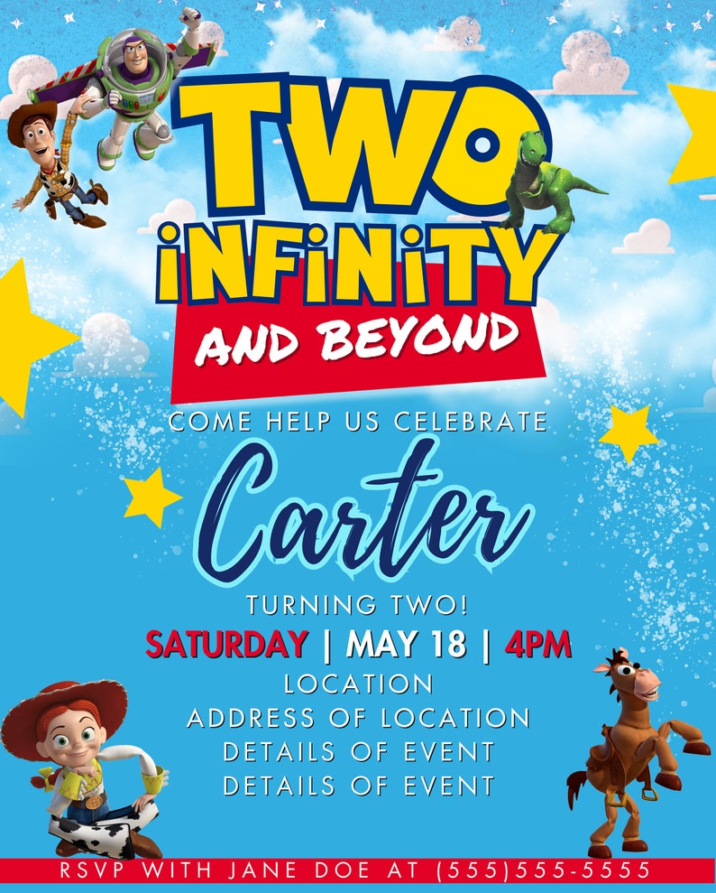 Two Infinity and Beyond Toy Story Birthday - Etsy