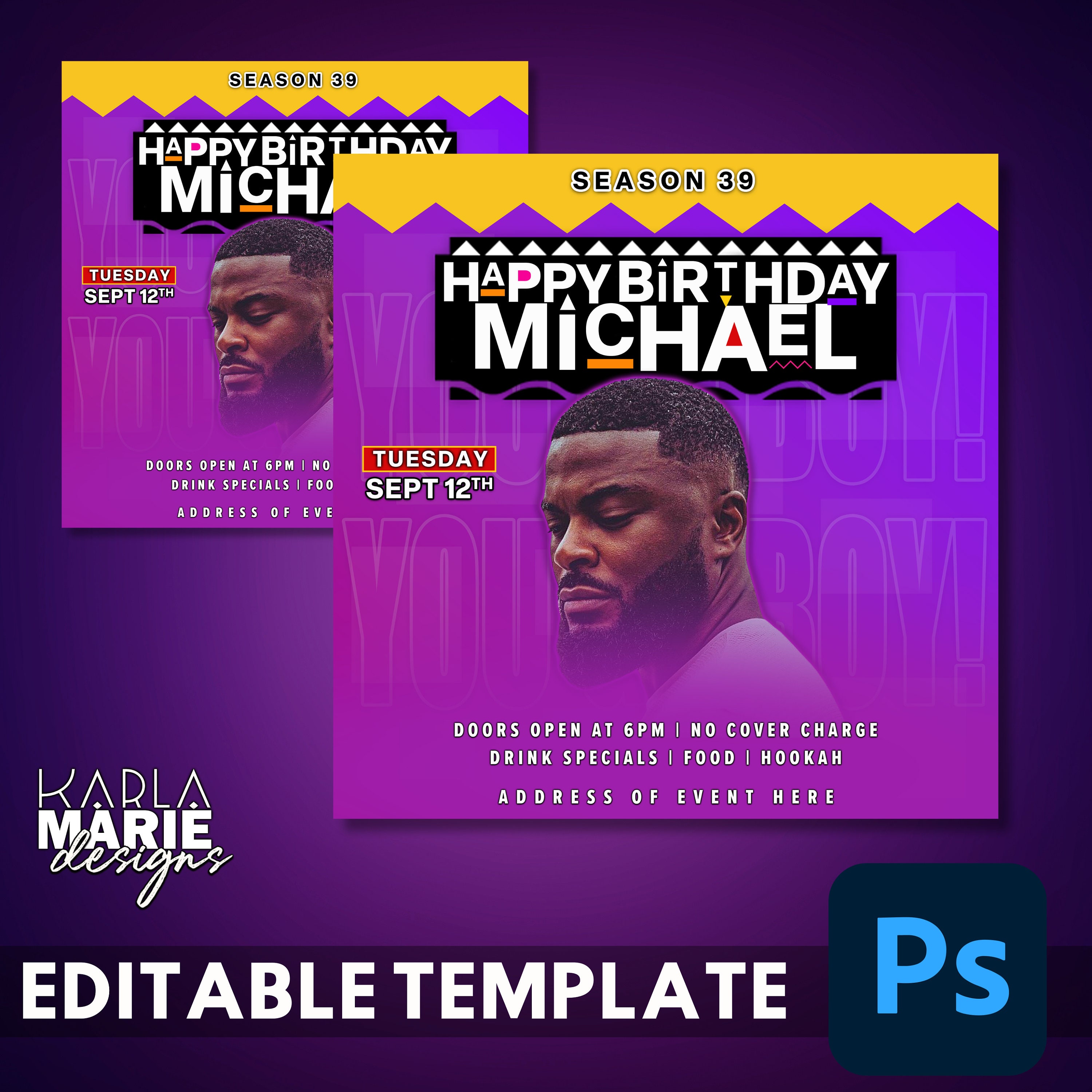 Martin Sitcom Birthday Flyer, You Go Boy or Girl, Photoshop - Etsy