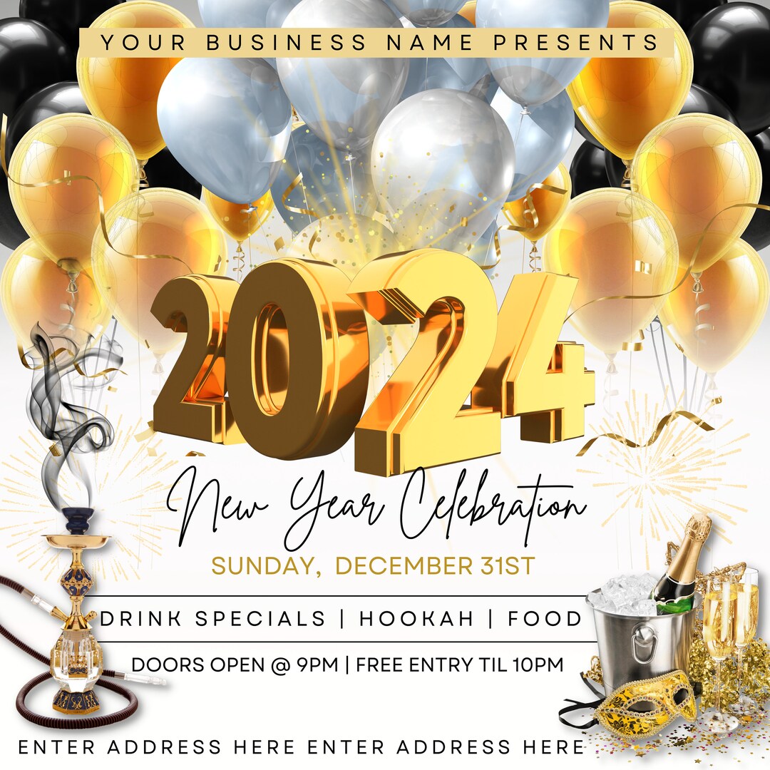 New Year's Eve Party Club Flyer - Etsy