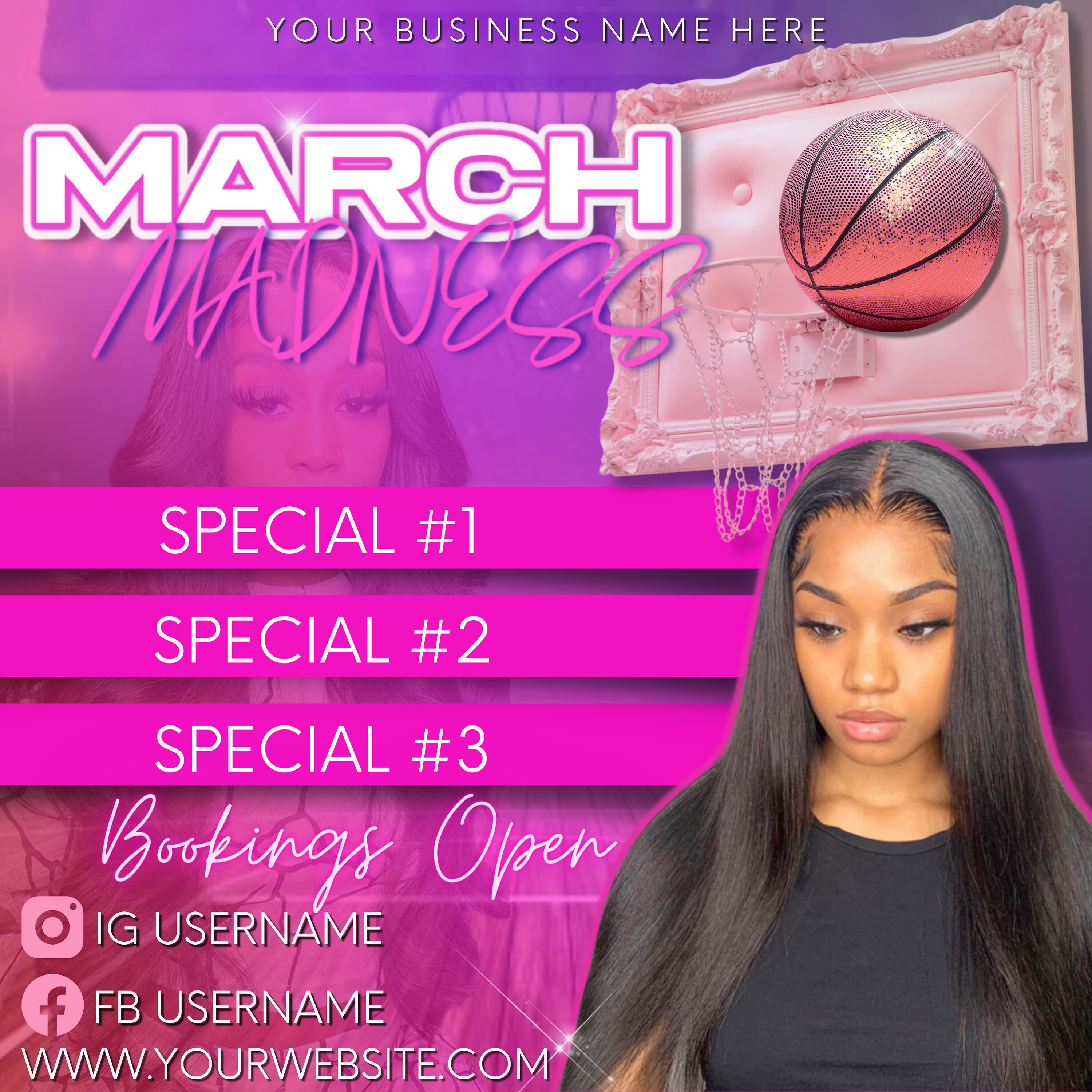 March Madness Flyer March Bookings March Sales Editable Template - Etsy