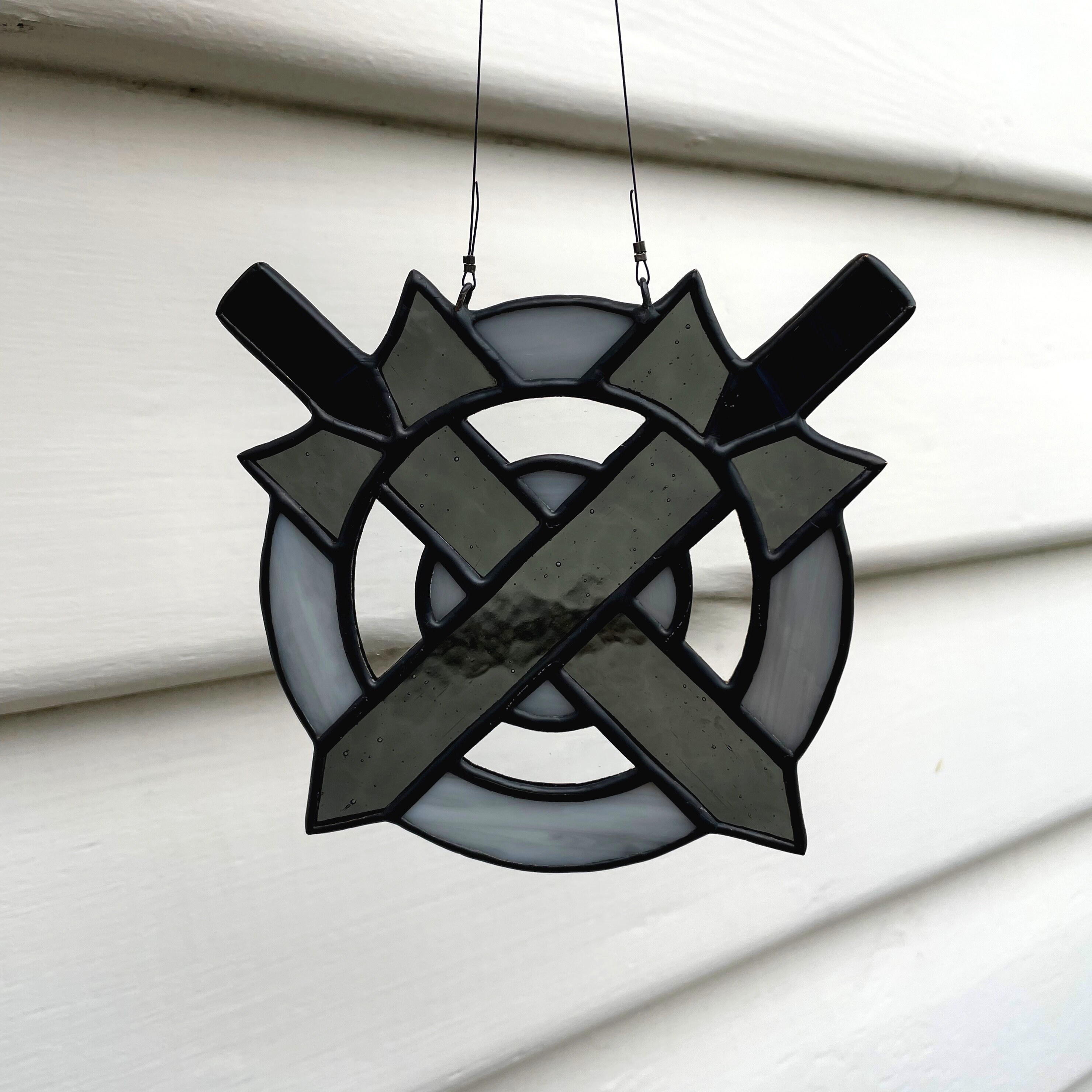 Fighter D&D Class Symbol Stained Glass Suncatcher - Etsy