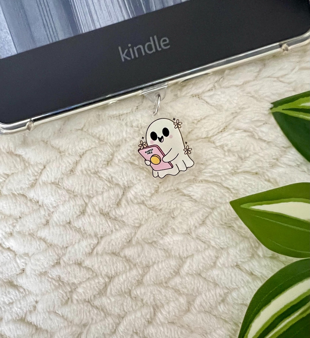 Bookish Ghost Acrylic Kindle/kobo Charm: E-reader Accessory - Etsy