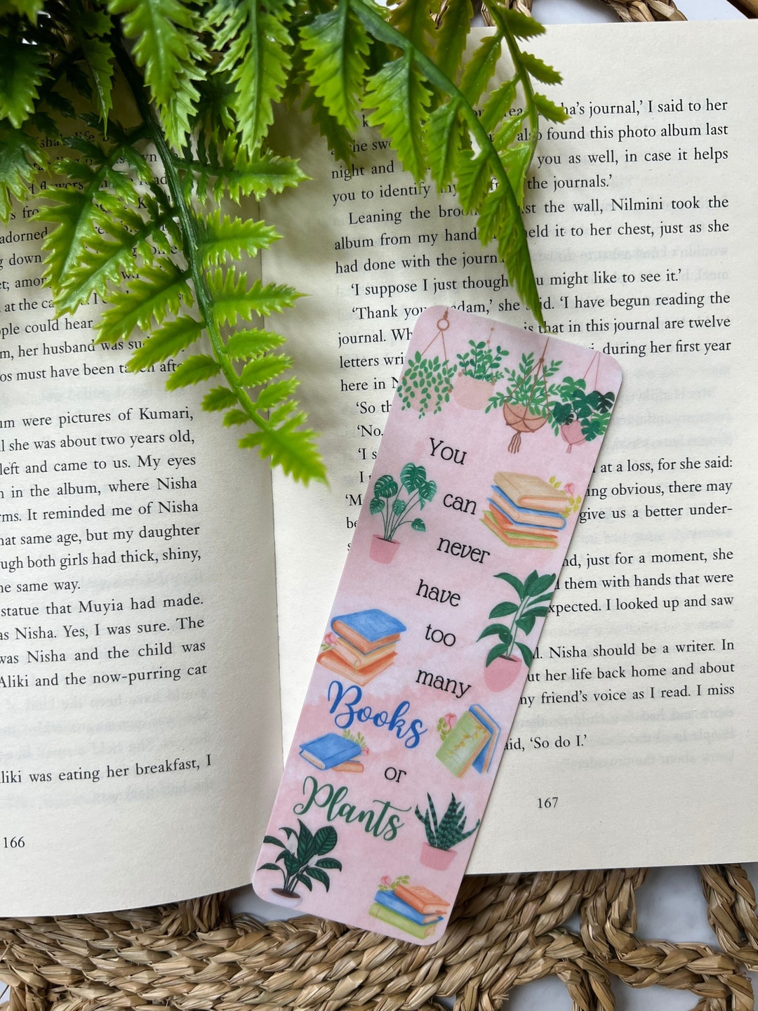 You Can Never Have Too Many Books or Plants/cute Bookmark/book and ...