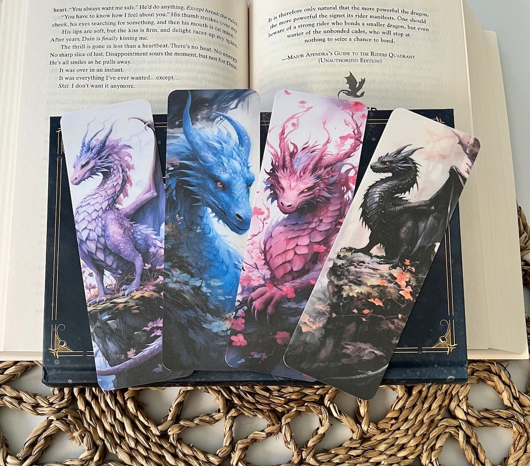 Dragons Bookmark Set /fantasy Bookmark/magic Bookmark - Etsy