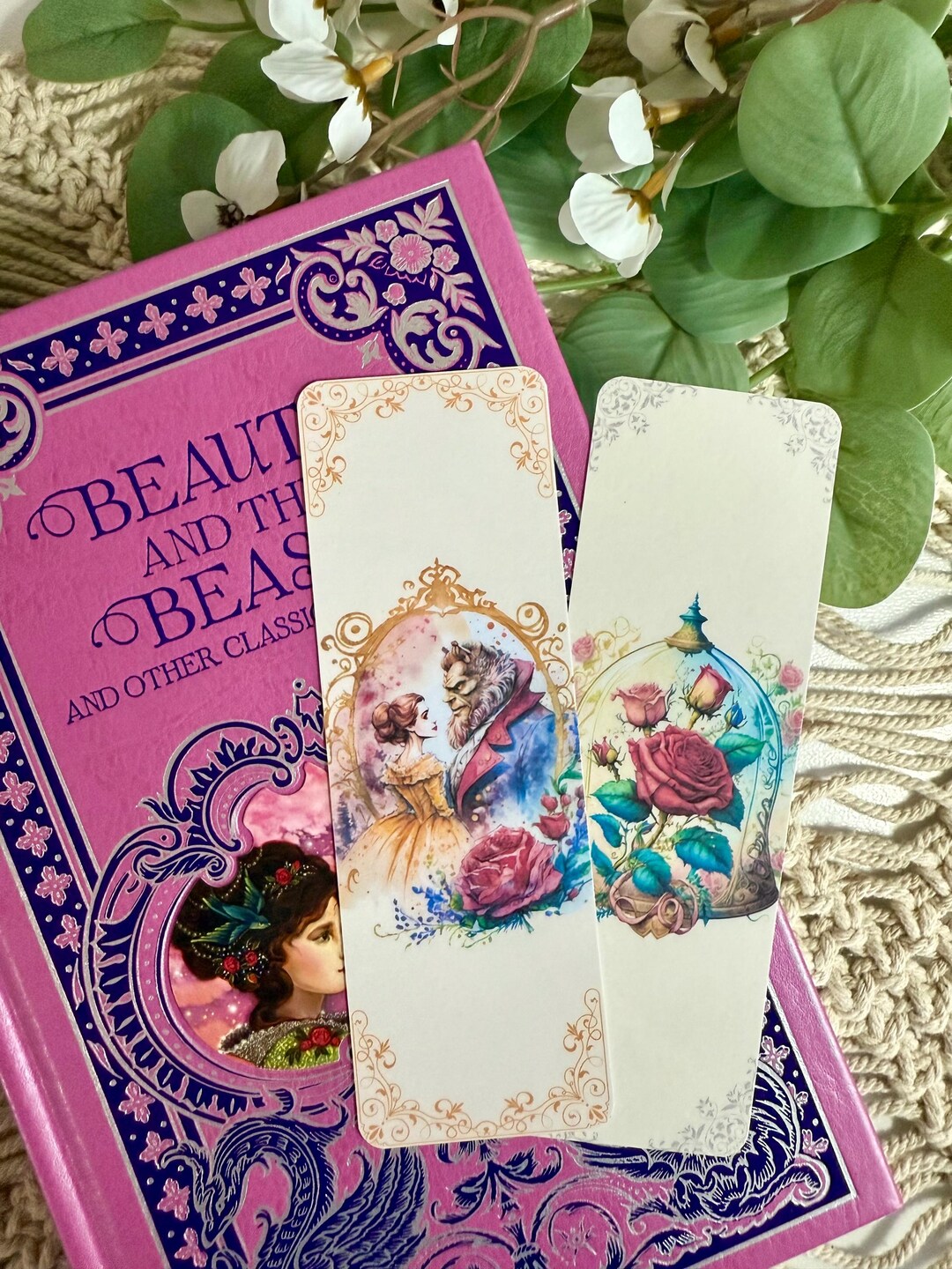 Beauty and the Beast Bookmark/classic Tales Bookmark - Etsy