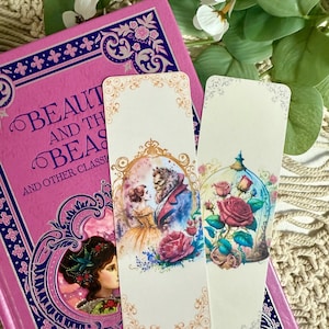 Beauty and the Beast Bookmark/classic Tales Bookmark - Etsy