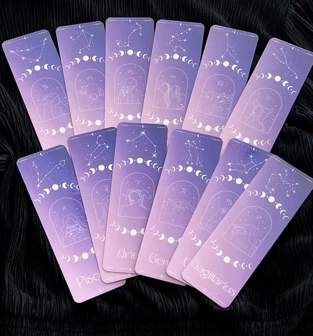 Purple Zodiac Bookmark: Star Sign Constellation Bookmark - Etsy Australia