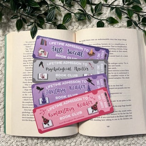 Book Club Bookmarks / Anti Social / Psychological Thriller / Fantasy ...