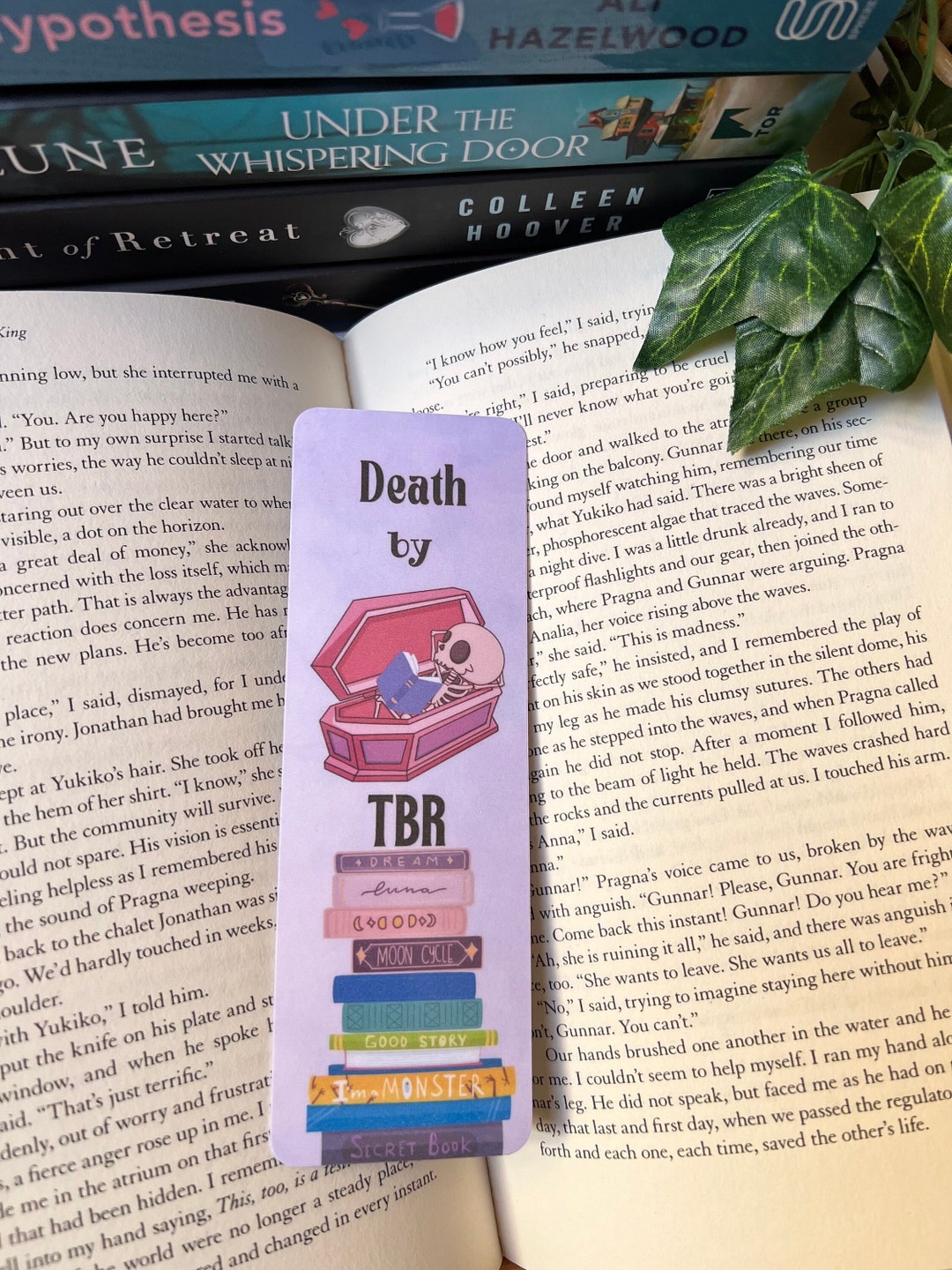 Cute Death by TBR Bookmark/ Skull and Books Bookmark/ Never Ending TBR ...