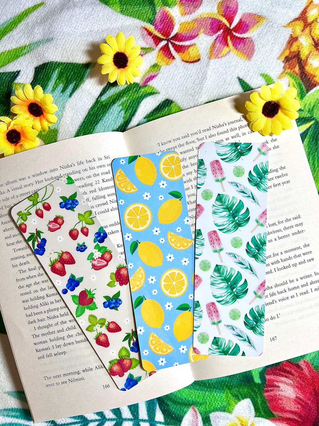 Summer Fruits Bookmark Set or Individual - Etsy