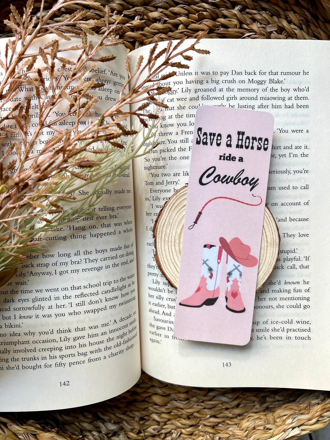 Save a Horse, Ride a Cowboy Bookmark/cowboy Romance Bookmark/western ...