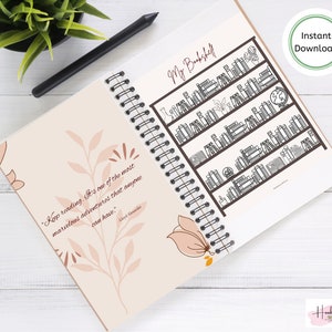 Printable Reading Journal: Book Tracker, Review, and Challenge (PDF ...