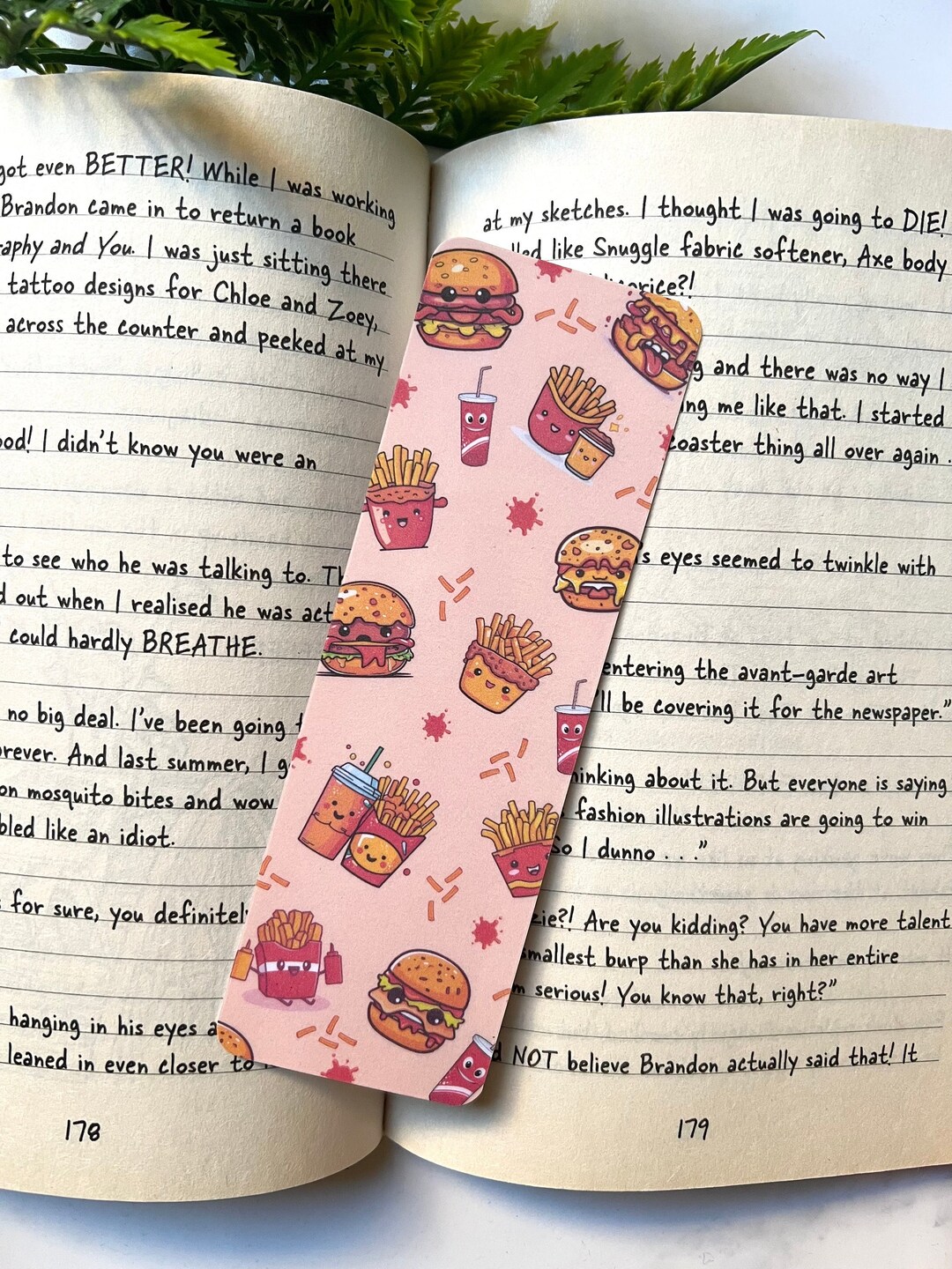 Burger and Fries Bookmark/ Cute Bookmark/take Away Food/ Junk Food - Etsy