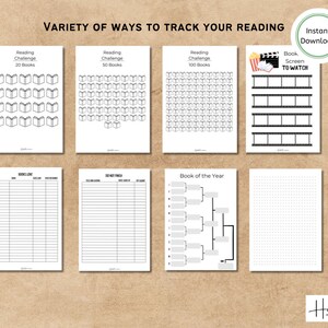 Printable Reading Journal: Book Tracker, Reading Challenge (PDF ...