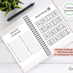 Printable Reading Journal: Book Tracker, Reading Challenge (PDF ...