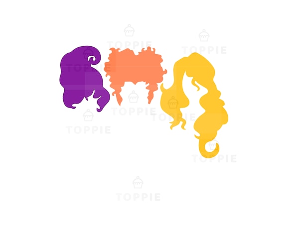 Hocus Pocus Halloween Witches Hair Cut File SVG CRICUT PNG - Etsy
