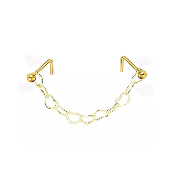 Heart Nose Chain - Etsy