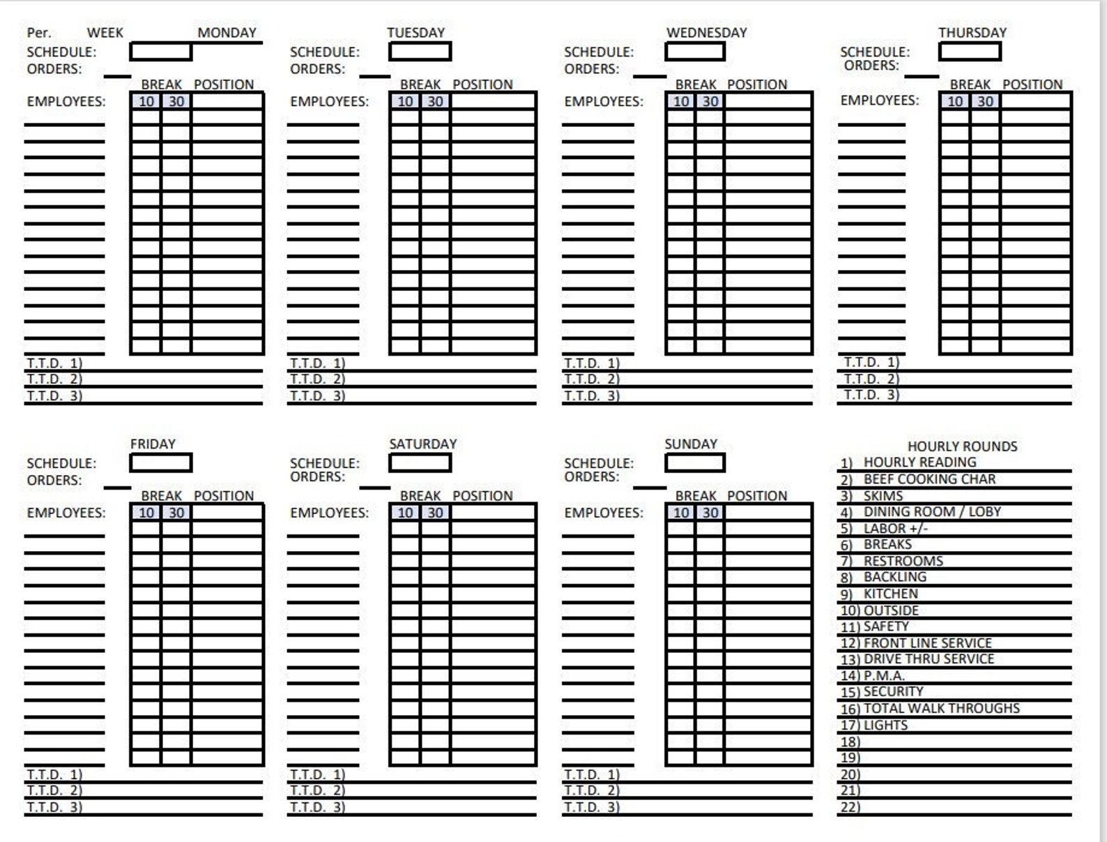 Manager Supervisor Checklist - Etsy