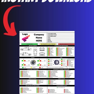 Professional 100+ Points Vehicle Inspection Form, Inspection Sheet ...
